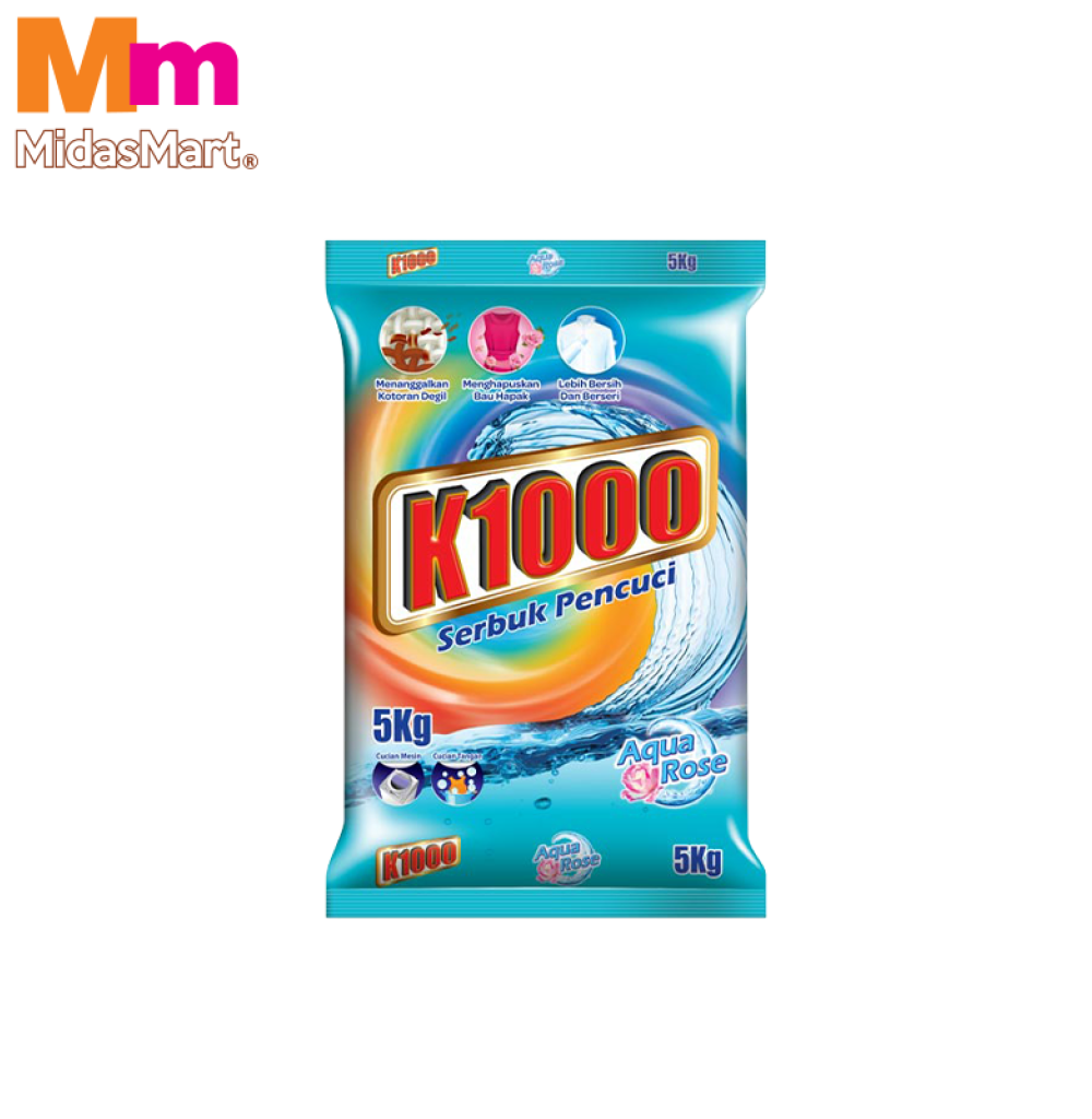 K1000 POWDER DETERGENT AQUA ROSE (5KG)