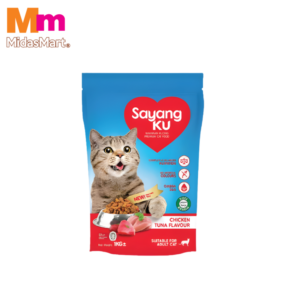 SAYANGKU CAT FOOD - CHICKEN & TUNA (1KG)