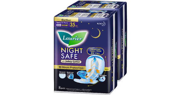 LAURIER NIGHT SAFE WING 35CM TWIN PACK (2 X 12 PIECES)