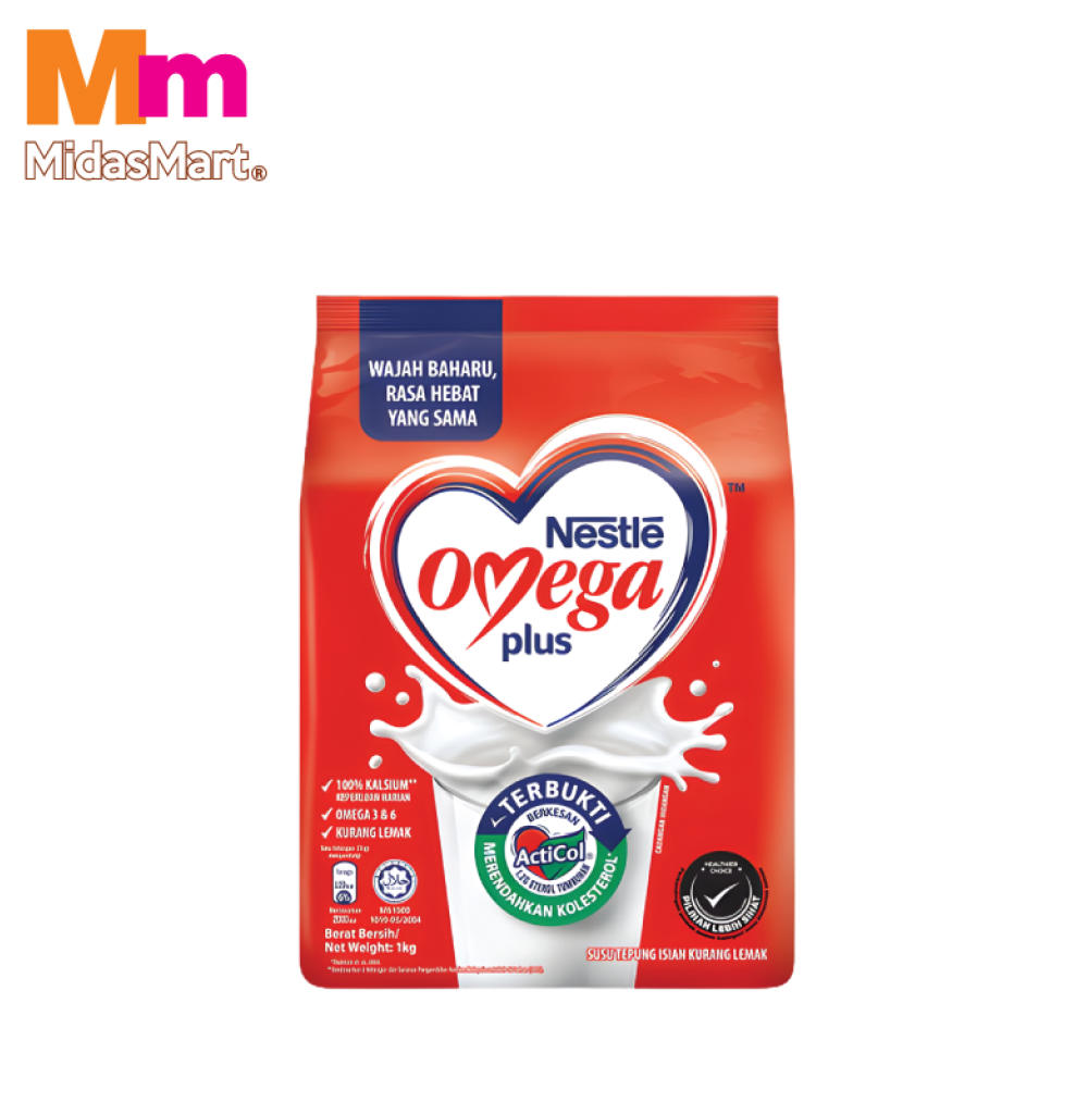 NESTLE OMEGA PLUS WITH ACTICOL ADULT MILK POWDER (1KG)
