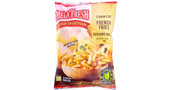 MEGA FRESH GOLD STRAIGHT CUT FRENCH FRIES (1KG)