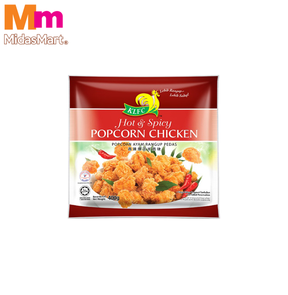 KLFC HOT & SPICY CHICKEN POPCORN (400G)